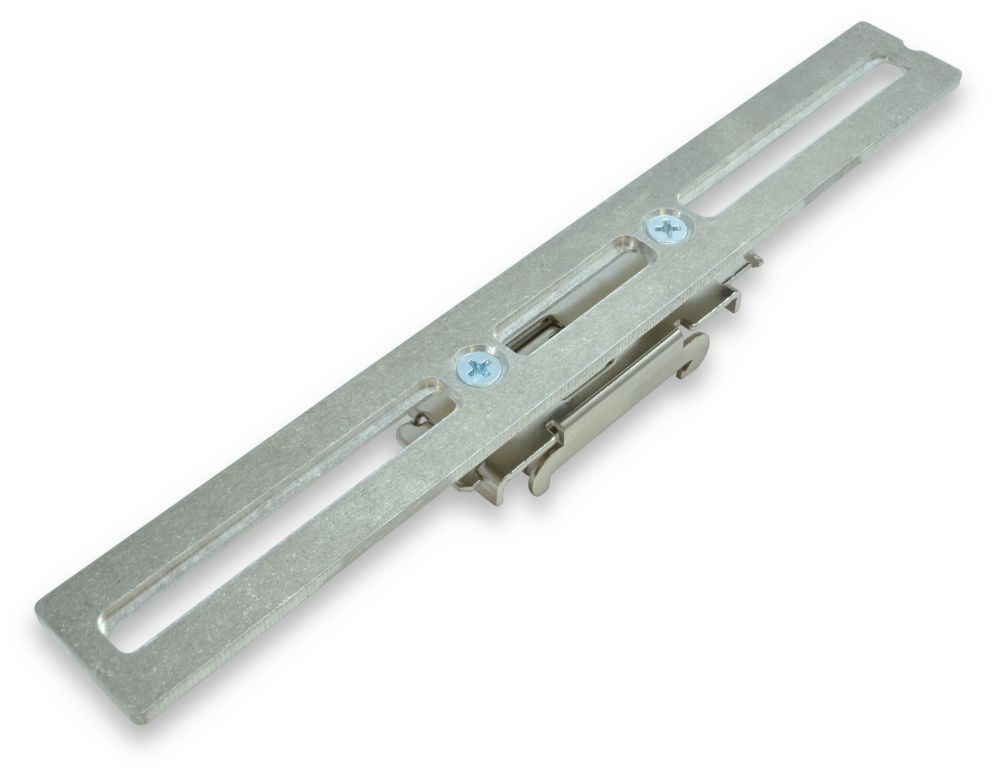 1.0" x 8.0" DIN Rail Mounting Plate with Cage Nut Slots and Standoffs ...