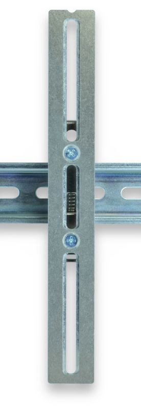 1.0" x 8.0" DIN Rail Mounting Plate with Cage Nut Slots and Standoffs ...