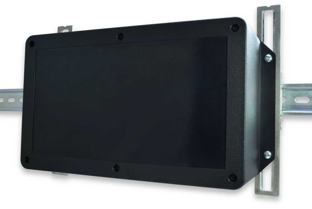 1.0" x 8.0" DIN Rail Mounting Plate with Cage Nut Slots and Standoffs ...