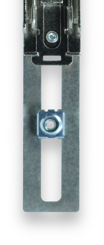 1.0" x 8.0" DIN Rail Mounting Plate with Cage Nut Slots and Standoffs ...