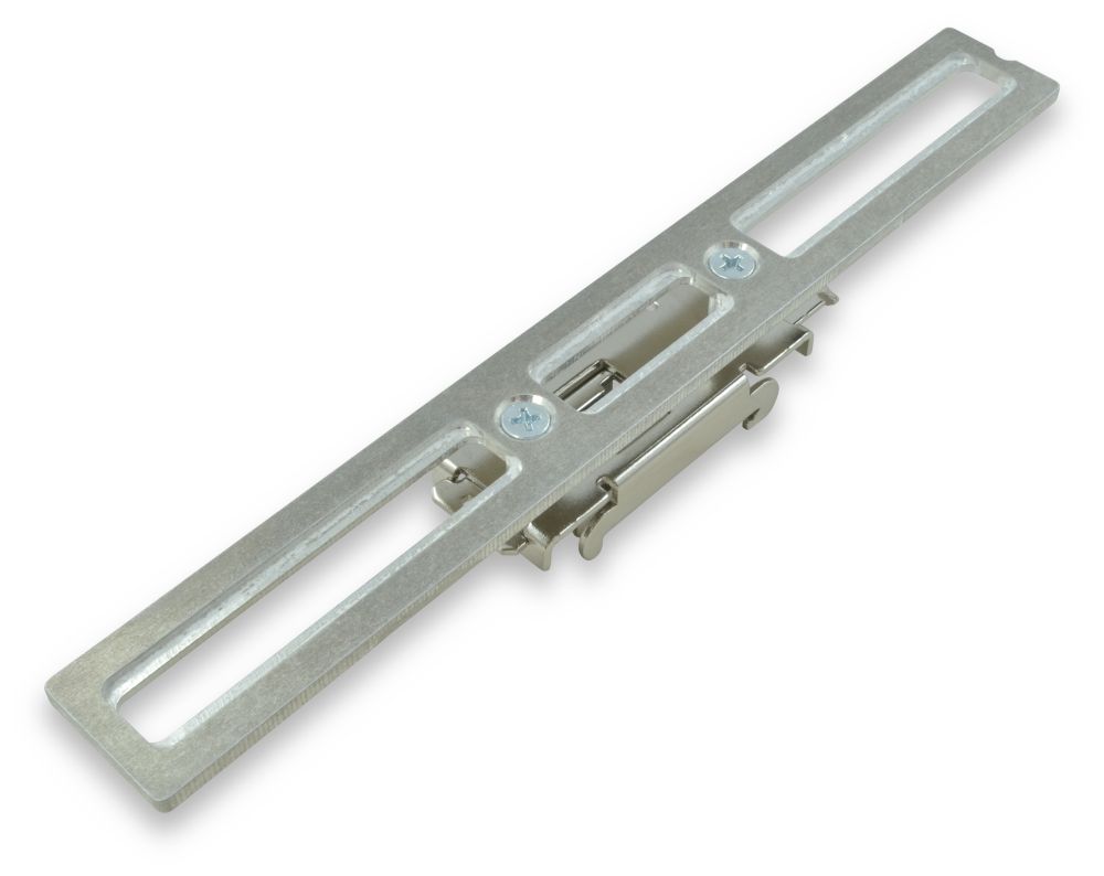 1.0" x 8.0" DIN Rail Mounting Plate with Cage Nut Slots and Standoffs ...