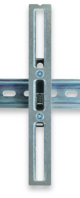 1.0" x 8.0" DIN Rail Mounting Plate with Cage Nut Slots and Standoffs ...