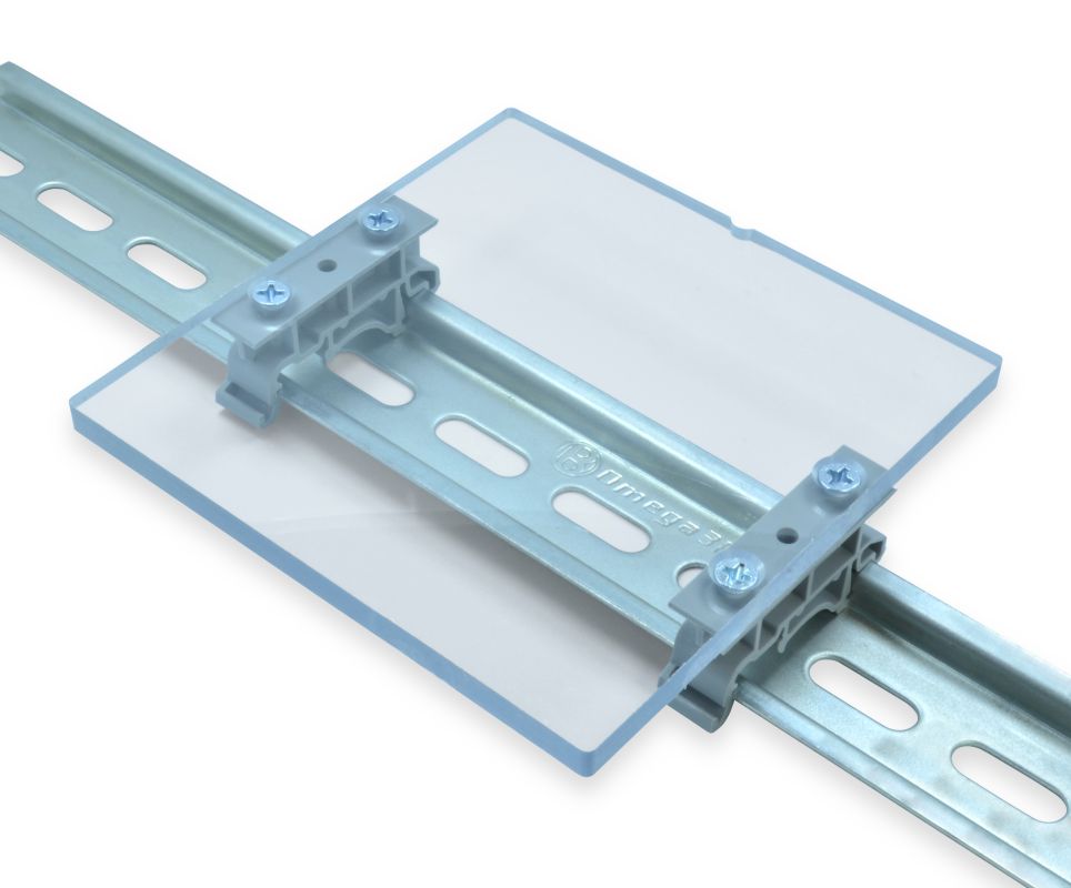 4.0" x 4.0" DIN Rail Mounting Plate - Polycarbonate - Winford Engineering