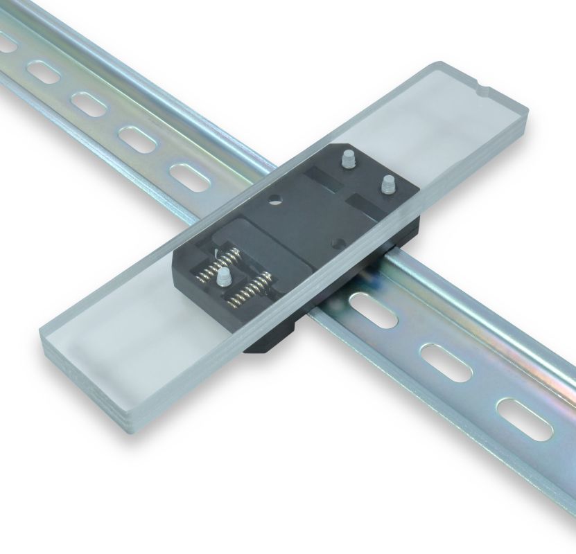1.38" x 6.0" DIN Rail Mounting Plate - Polycarbonate - Winford Engineering