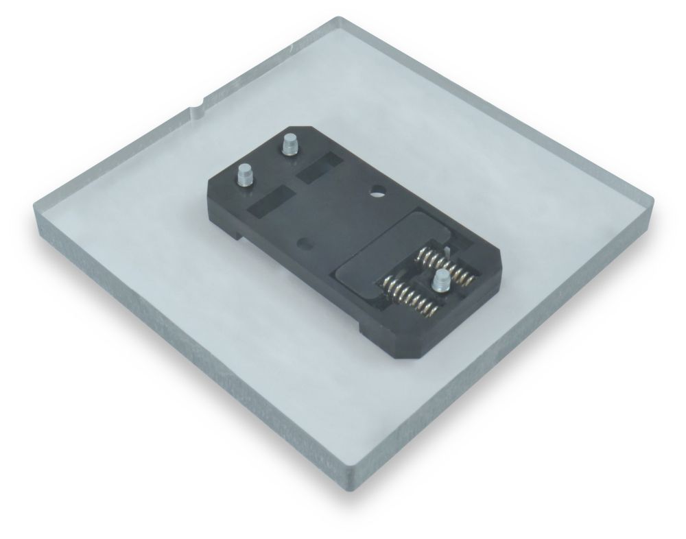 4.0" x 4.0" DIN Rail Mounting Plate - Polycarbonate - Winford Engineering