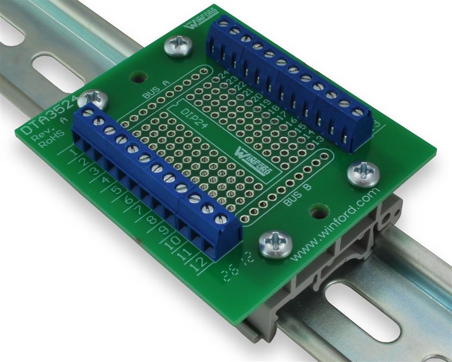 DIP Component to Screw Terminal Adapter Board - Winford Engineering