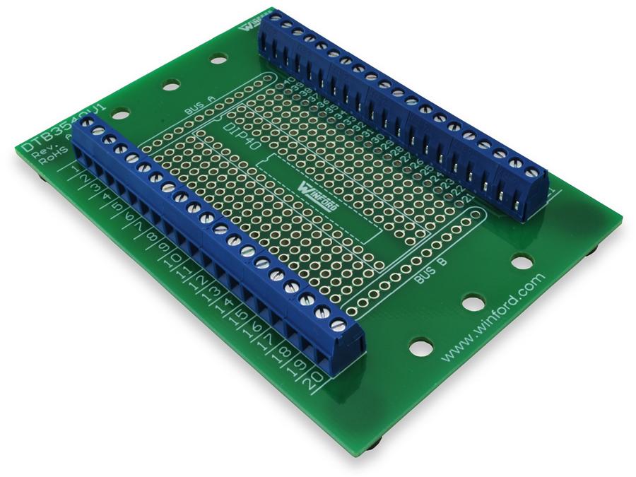 DIP Component to Screw Terminal Adapter Board - Winford Engineering