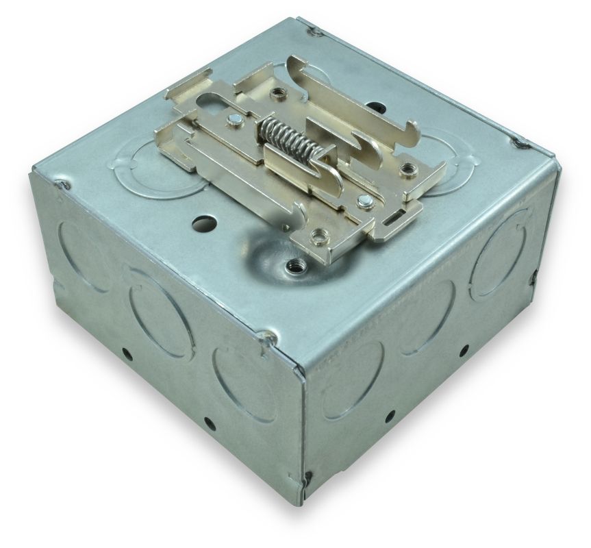 DIN Rail Mounted 4" Square Electrical Box - Winford Engineering