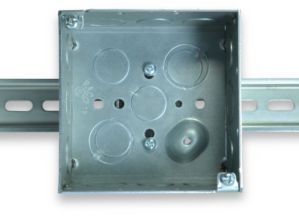 DIN Rail Mounted 4" Square Electrical Box - Winford Engineering