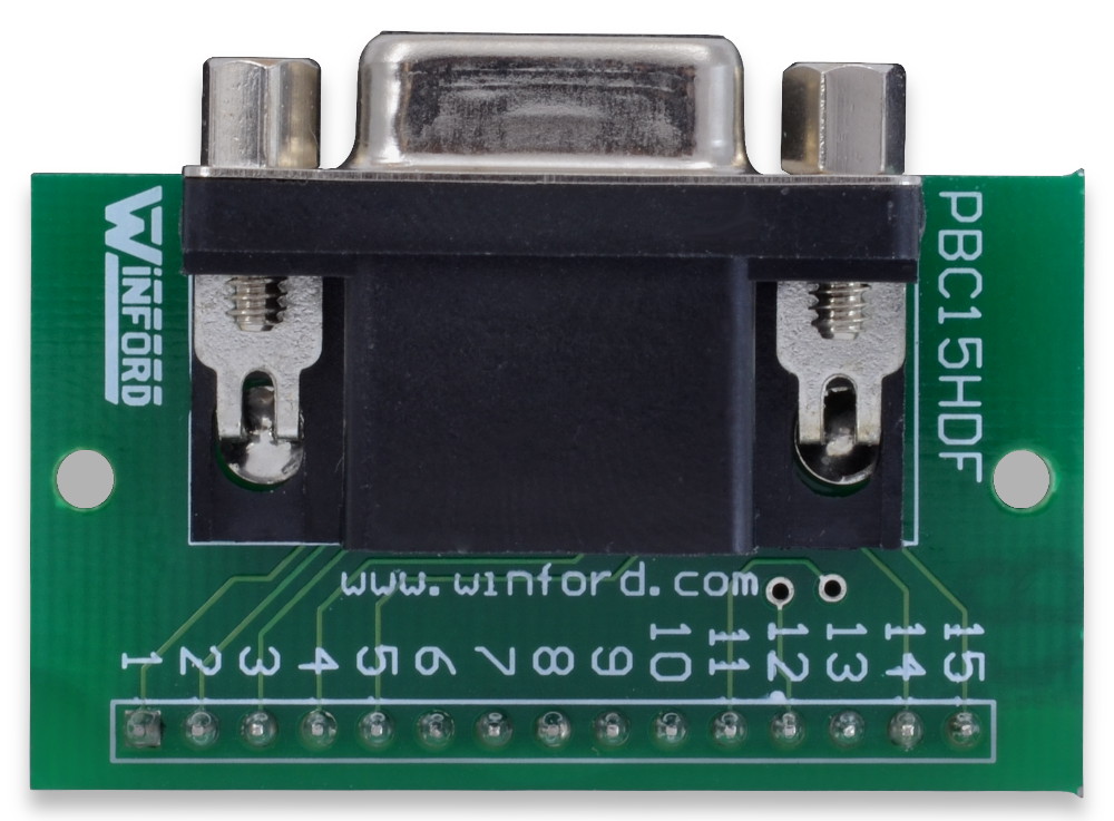 DB15HD Breadboard and Prototype Adapters - Winford Engineering