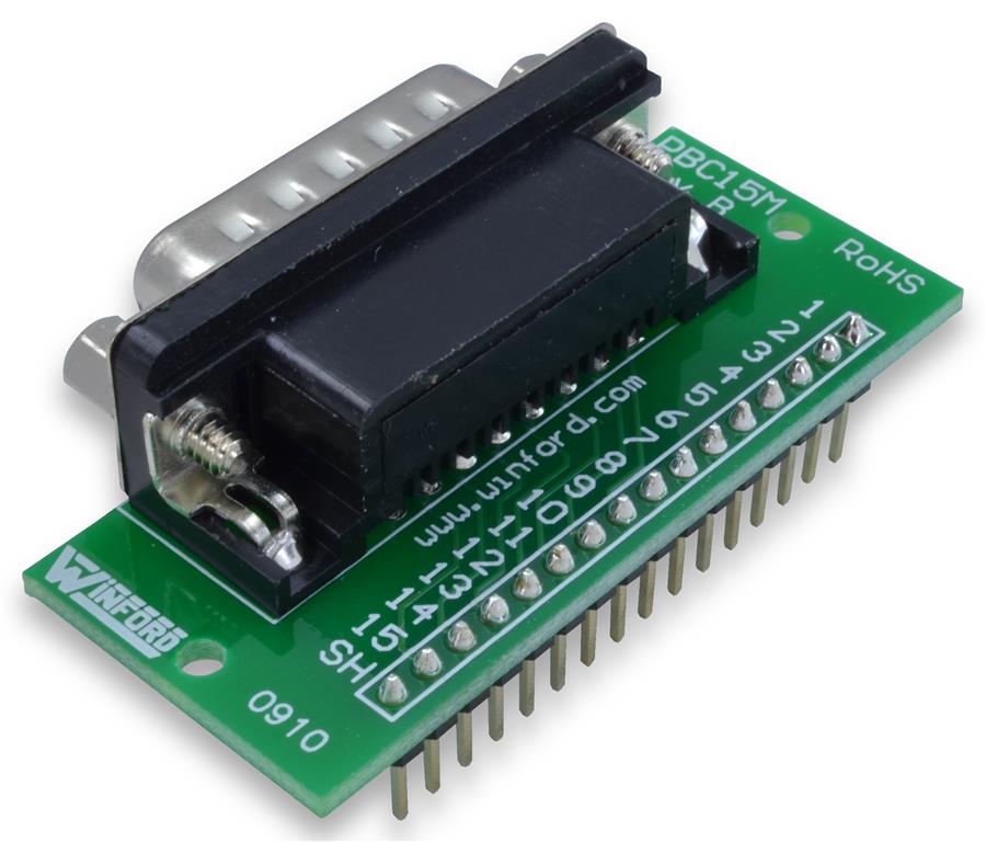 DB15 Breadboard and Prototype Adapters - Winford Engineering