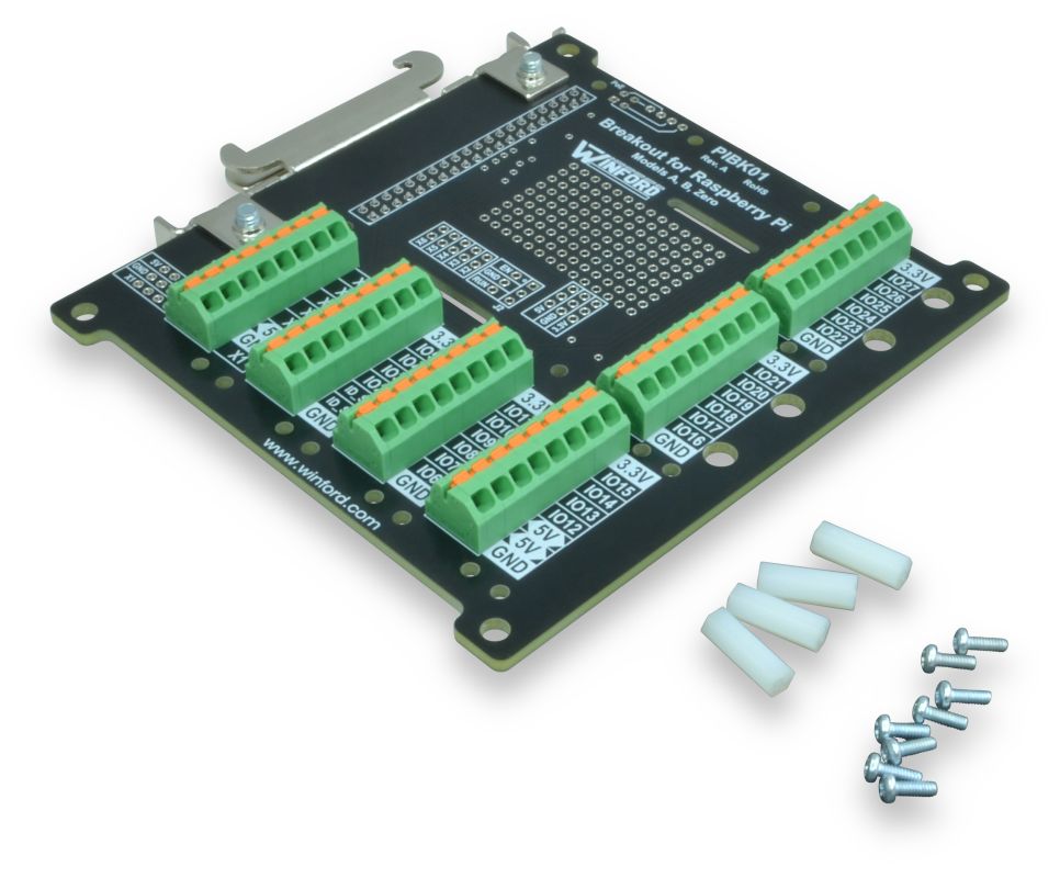 DIN-Mount Breakout for Raspberry Pi - Winford Engineering