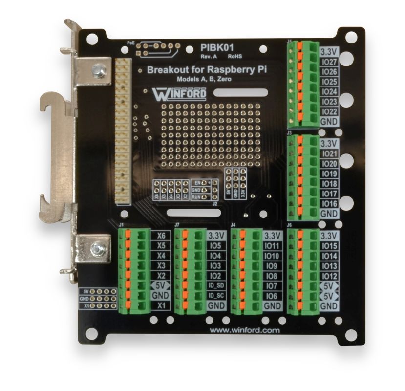 DIN-Mount Breakout for Raspberry Pi - Winford Engineering