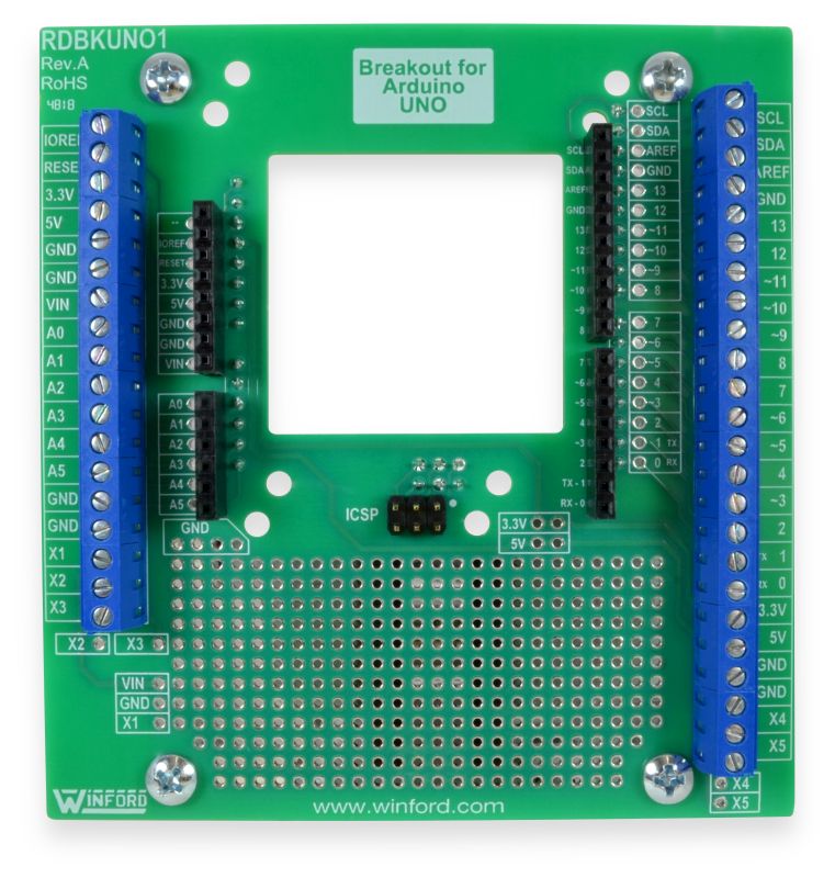 Breakout for Arduino Uno - Winford Engineering