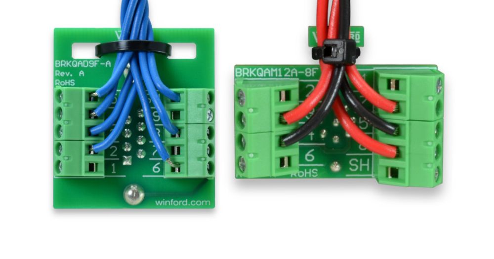 M12 4-Pin Panel Mount Breakout Boards - Winford Engineering